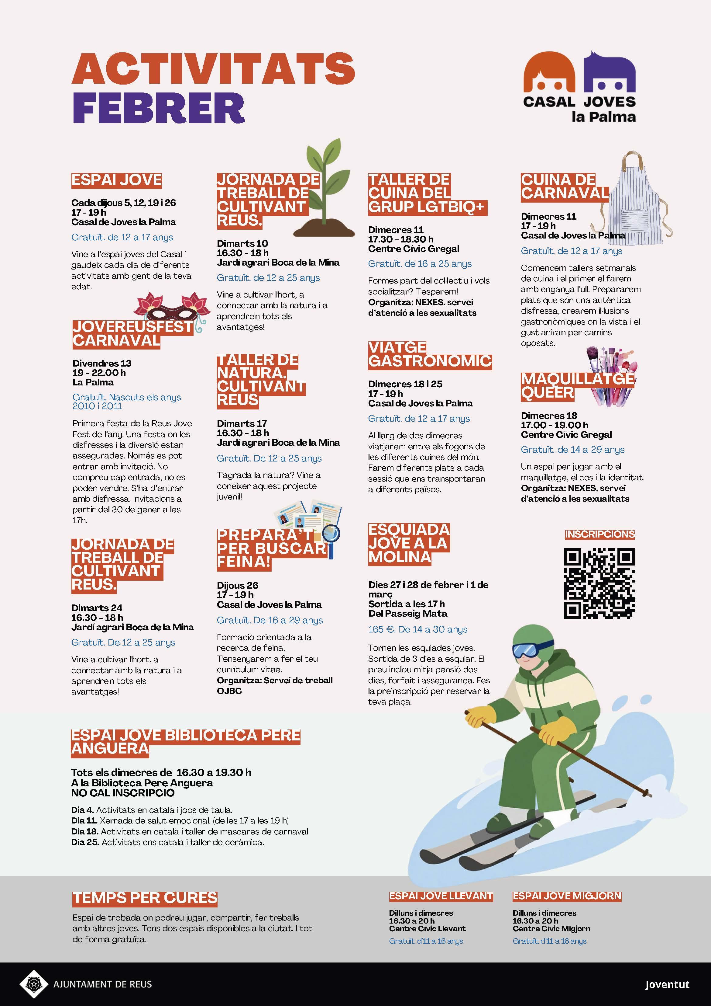 The Casal de Joves La Palma presents the program of activities for the ...